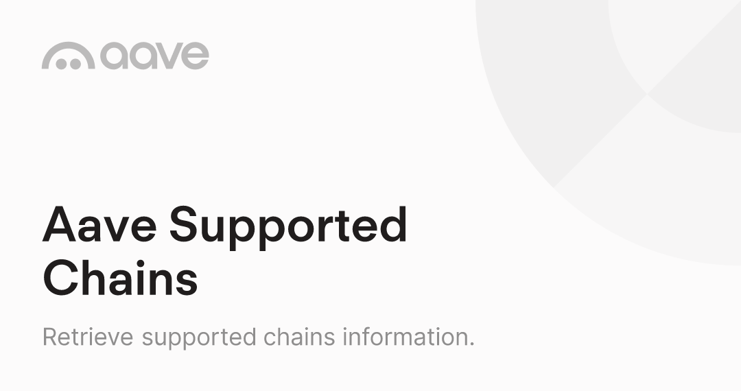 Aave Supported Chains | Aave Protocol Documentation