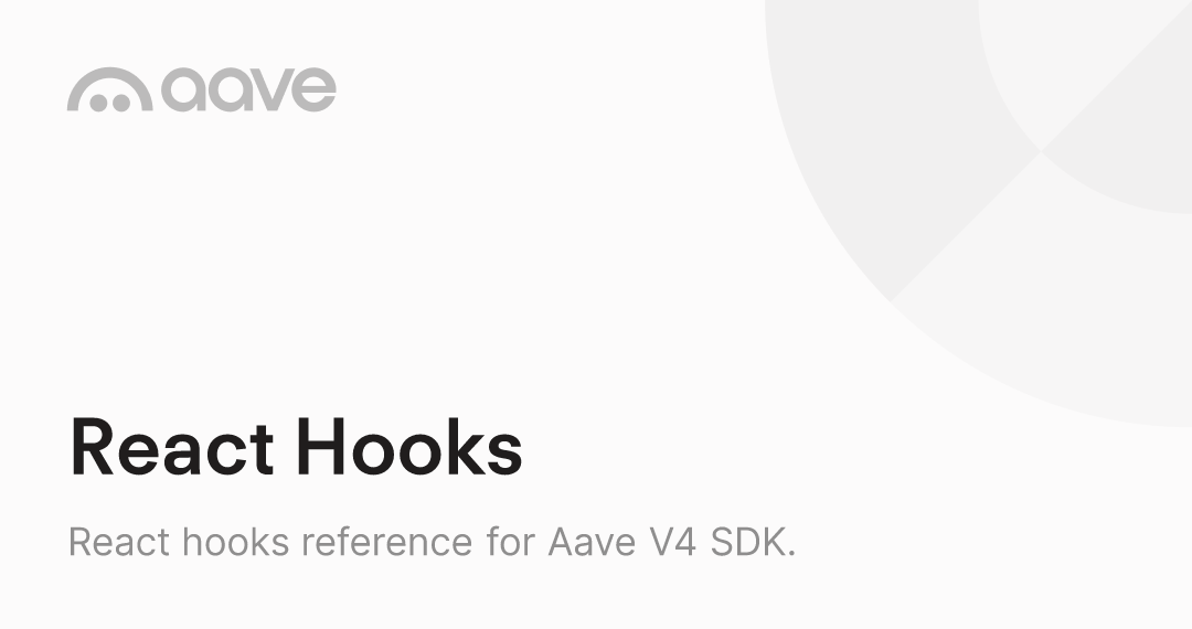 React Hooks | Aave Protocol Documentation